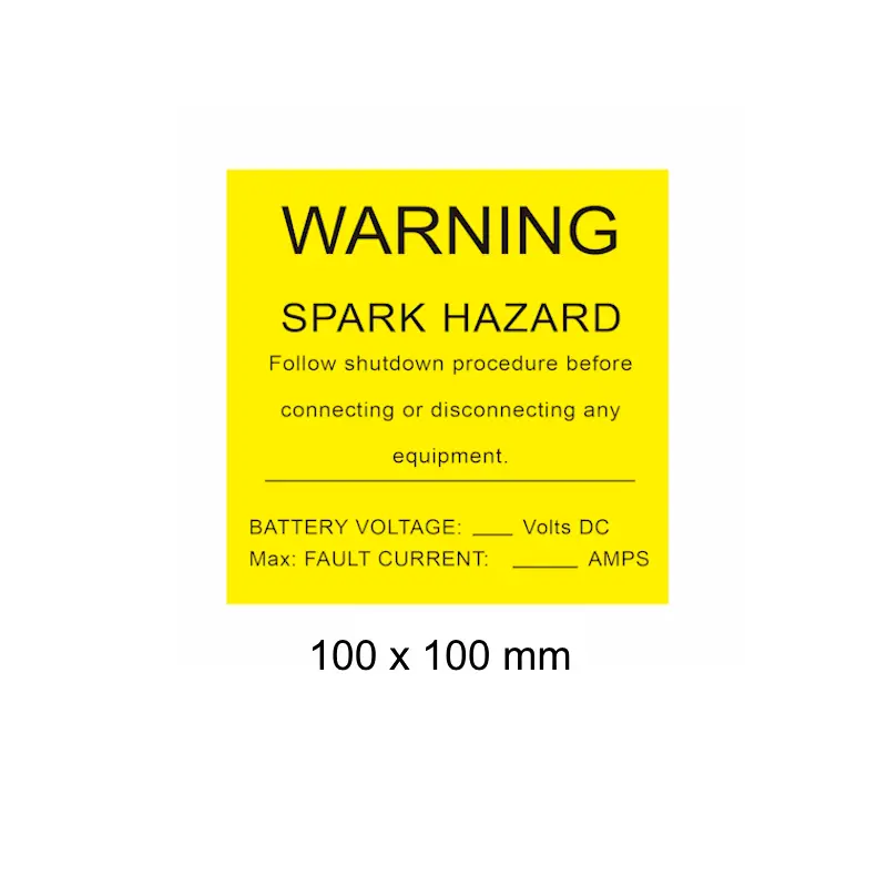 Spark Hazard | Australian Solar Supplies Pty Ltd